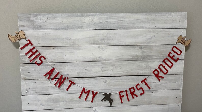 My First Rodeo Banner Cowboy Birthday Theme First Birthday - Etsy