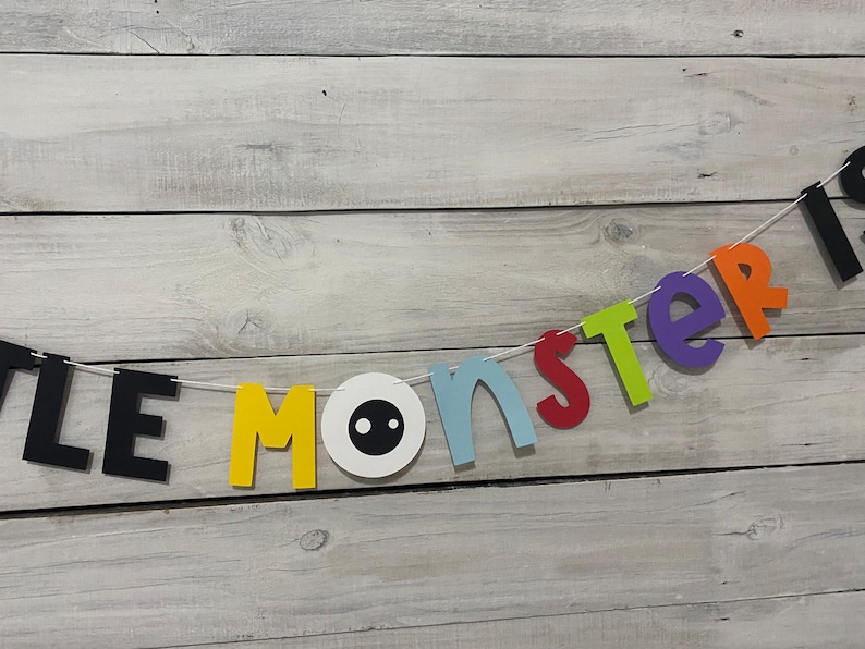 Our Little Monster Birthday Banner Monster Birthday - Etsy