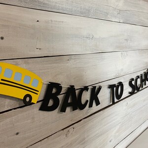 Back to School Banner - School Bus - Teacher Classroom Decor - First ...