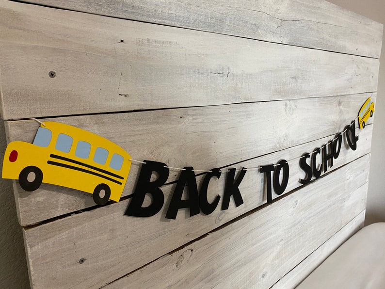 Back to School Banner School Bus Teacher Classroom Decor - Etsy