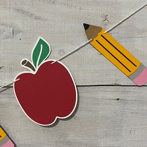 Back to School Banner - Pencils and Apples Banner - Teacher Classroom ...