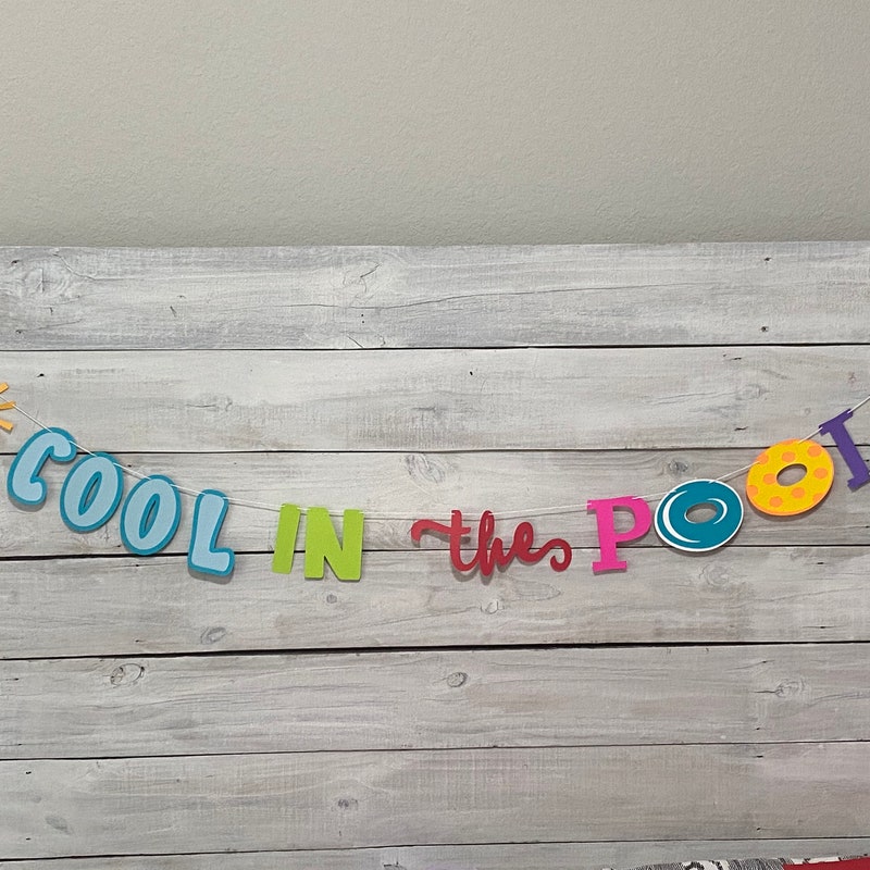 Pool Party Banner - Etsy