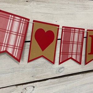 LOVE Pennant Banner - Valentine Mantle Decor - Love Banner - Valentines ...