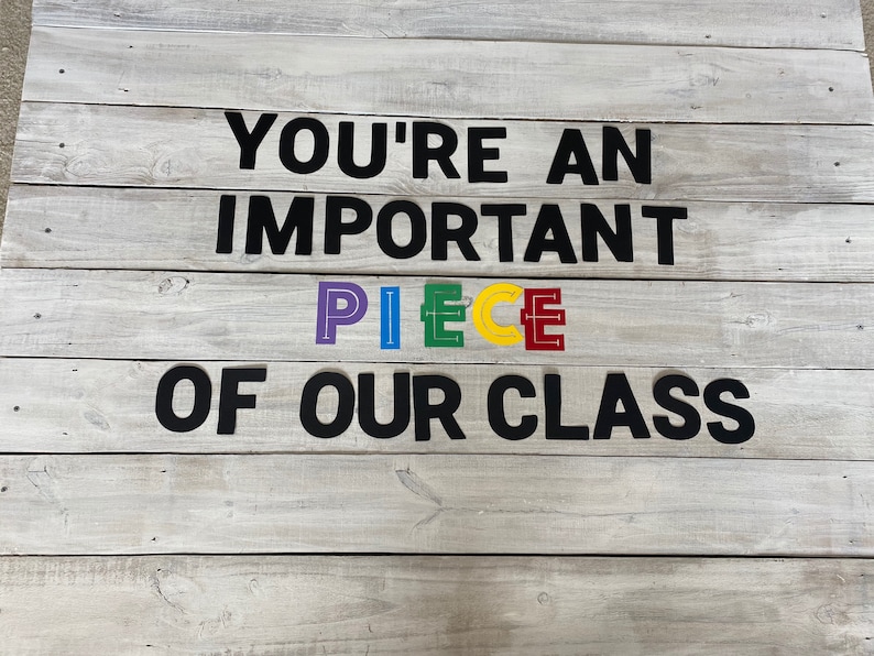 You’re an Important Piece of Our Class** Bulletin Board Decor ...