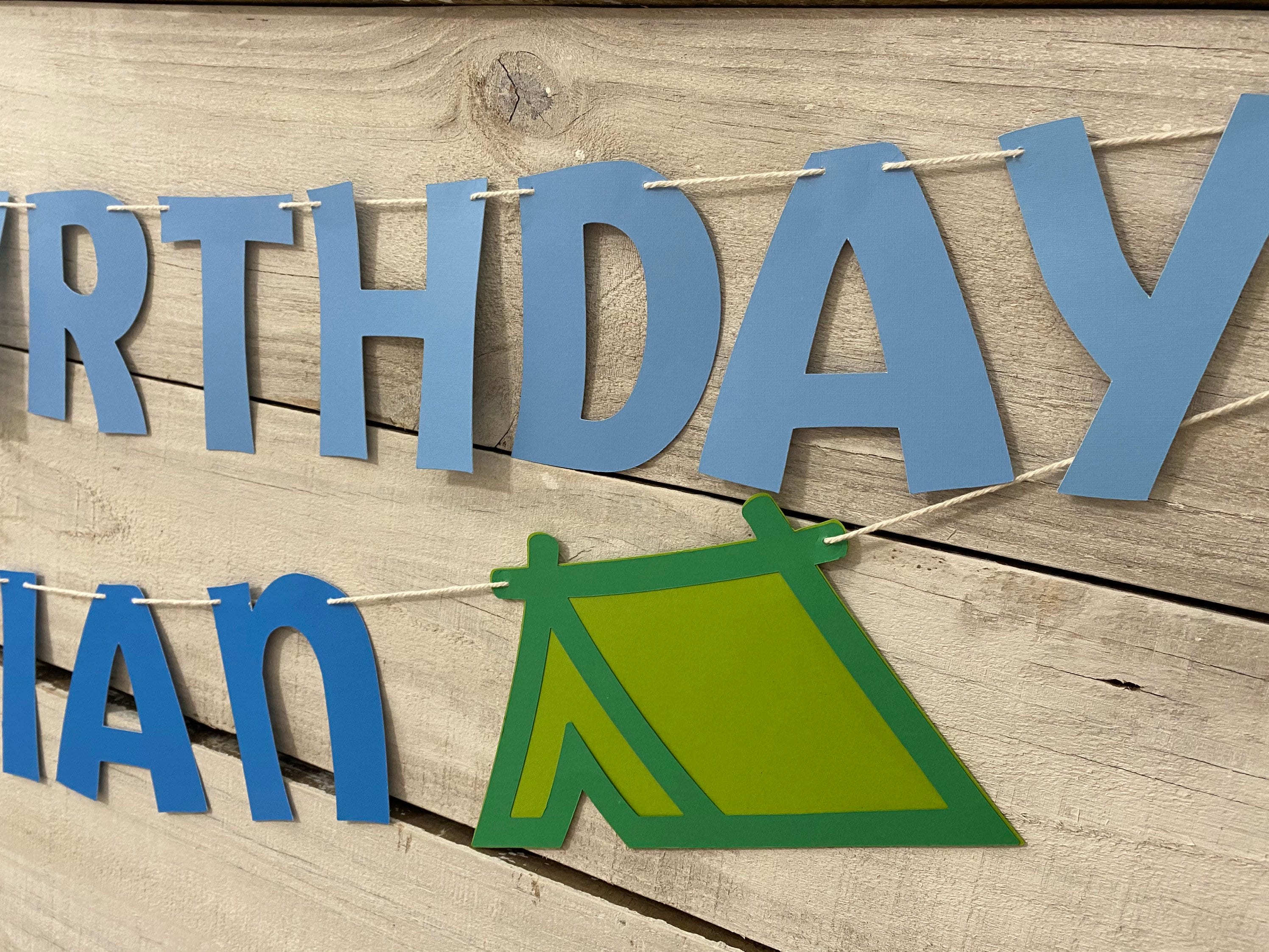 Happy Birthday Banner Camping Birthday Banner Camp Out - Etsy