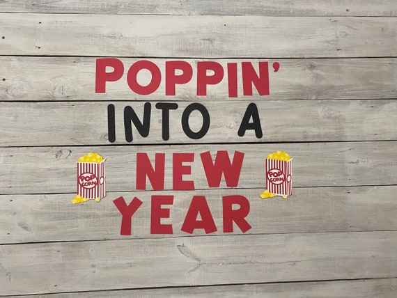 POPPIN Into a New Year-bulletin Board Themes Popcorn | Etsy