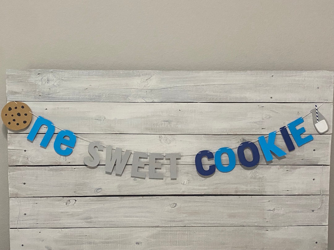 Milk and Cookies 1st Birthday Decorations- ONE Sweet Cookie Birthday ...
