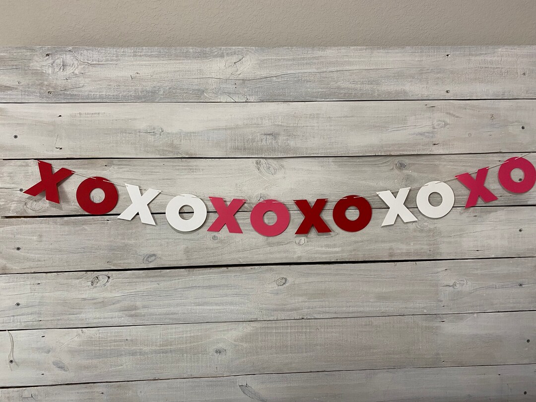 XOXOXO Banner Valentines Banner XOXOXO Garland Valentines Mantle Decor ...