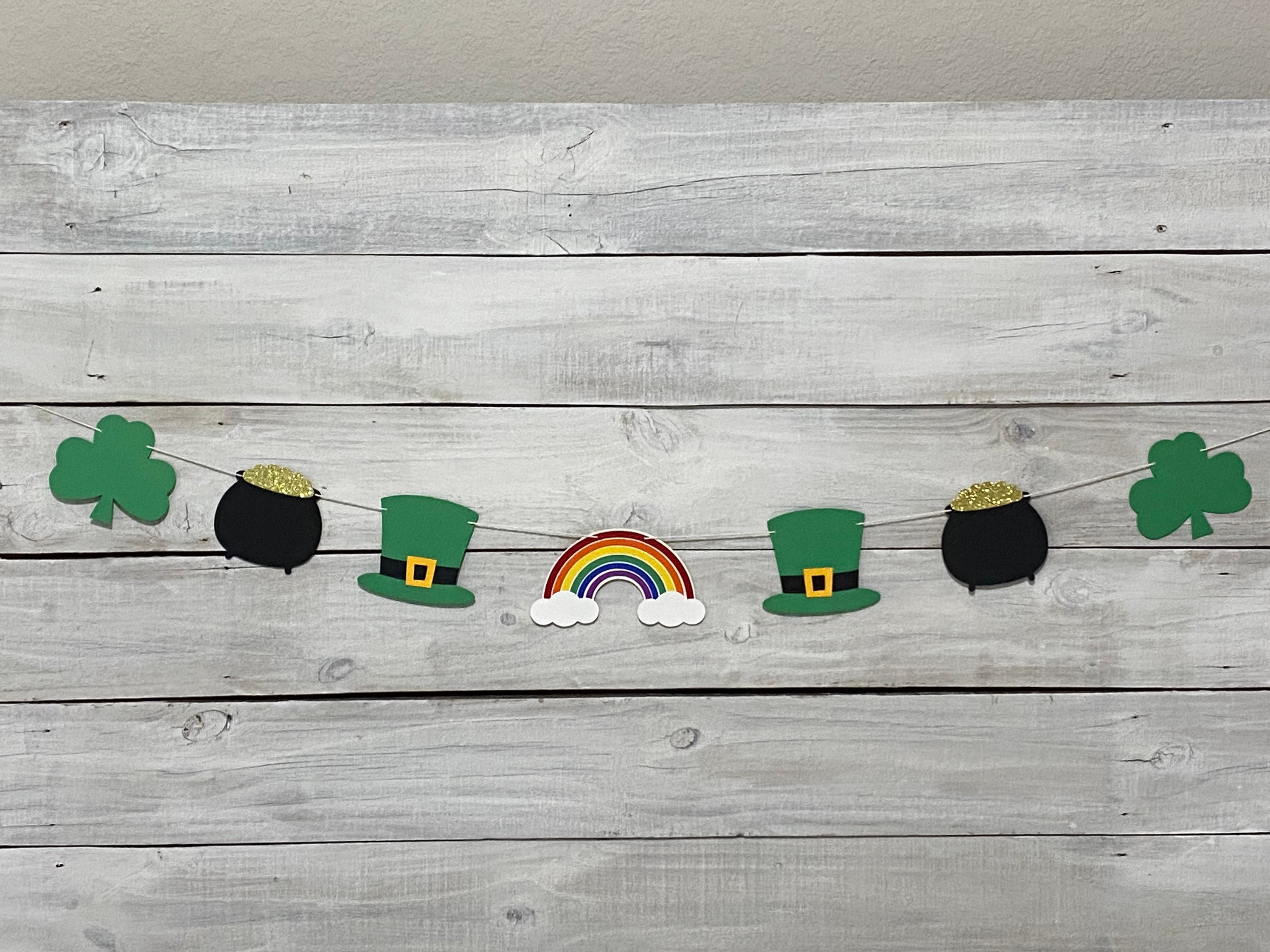 St Patricks Garland St Patricks Banner St Pattys | Etsy