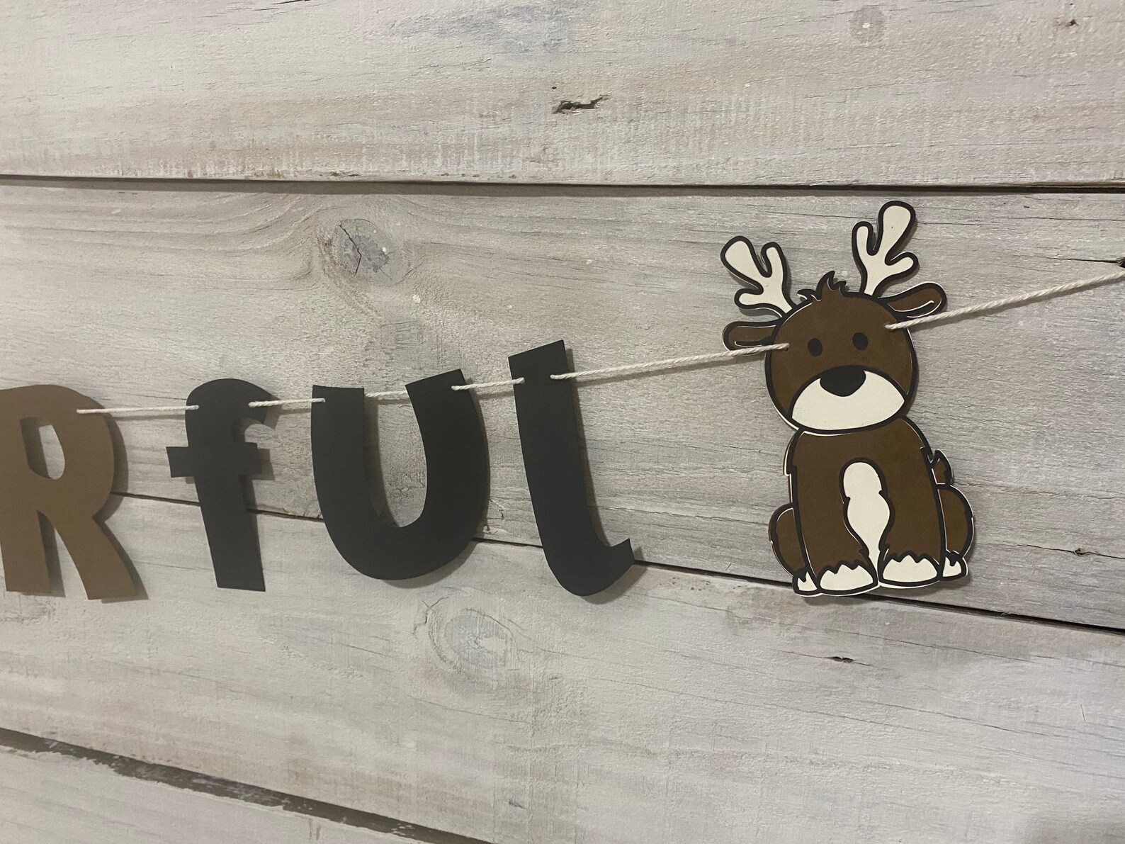 ONE Deer Ful Banner Deer First Birthday Theme Deer First - Etsy