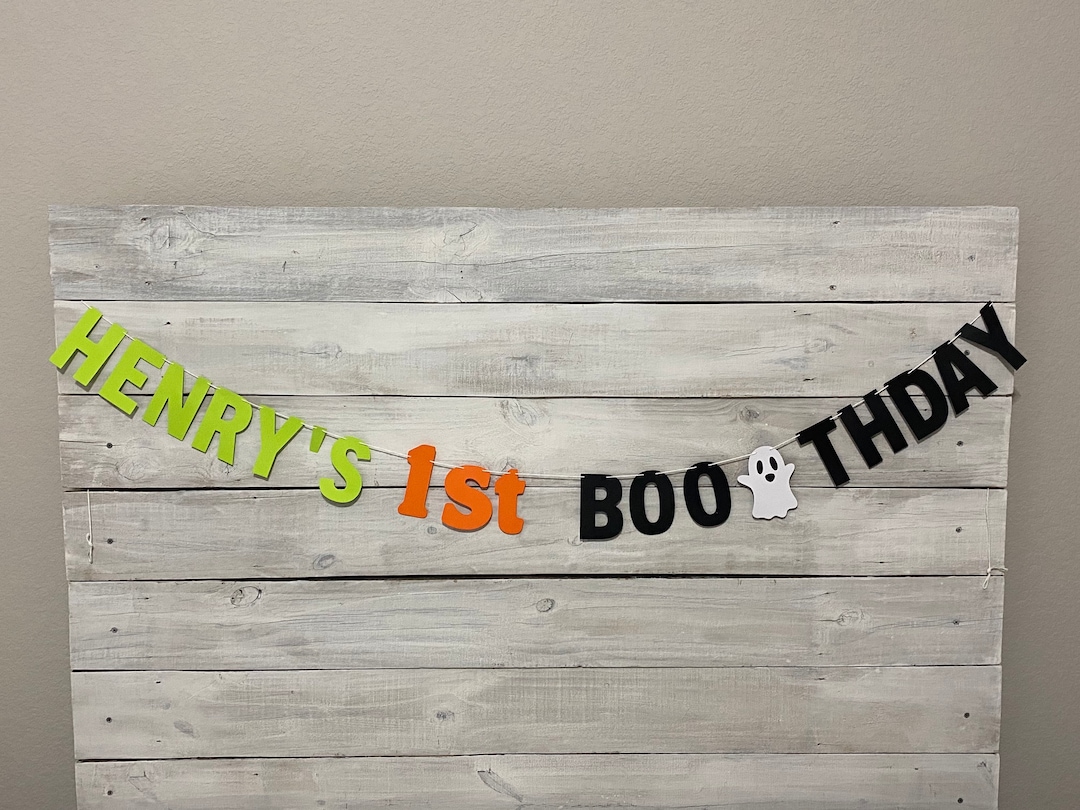 First BOO Day Banner: Halloween 1st Birthday Party Decor - Etsy