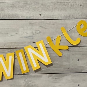 Twinkle Twinkle Banner-twin Baby Shower-twin Birthday Party Banner ...