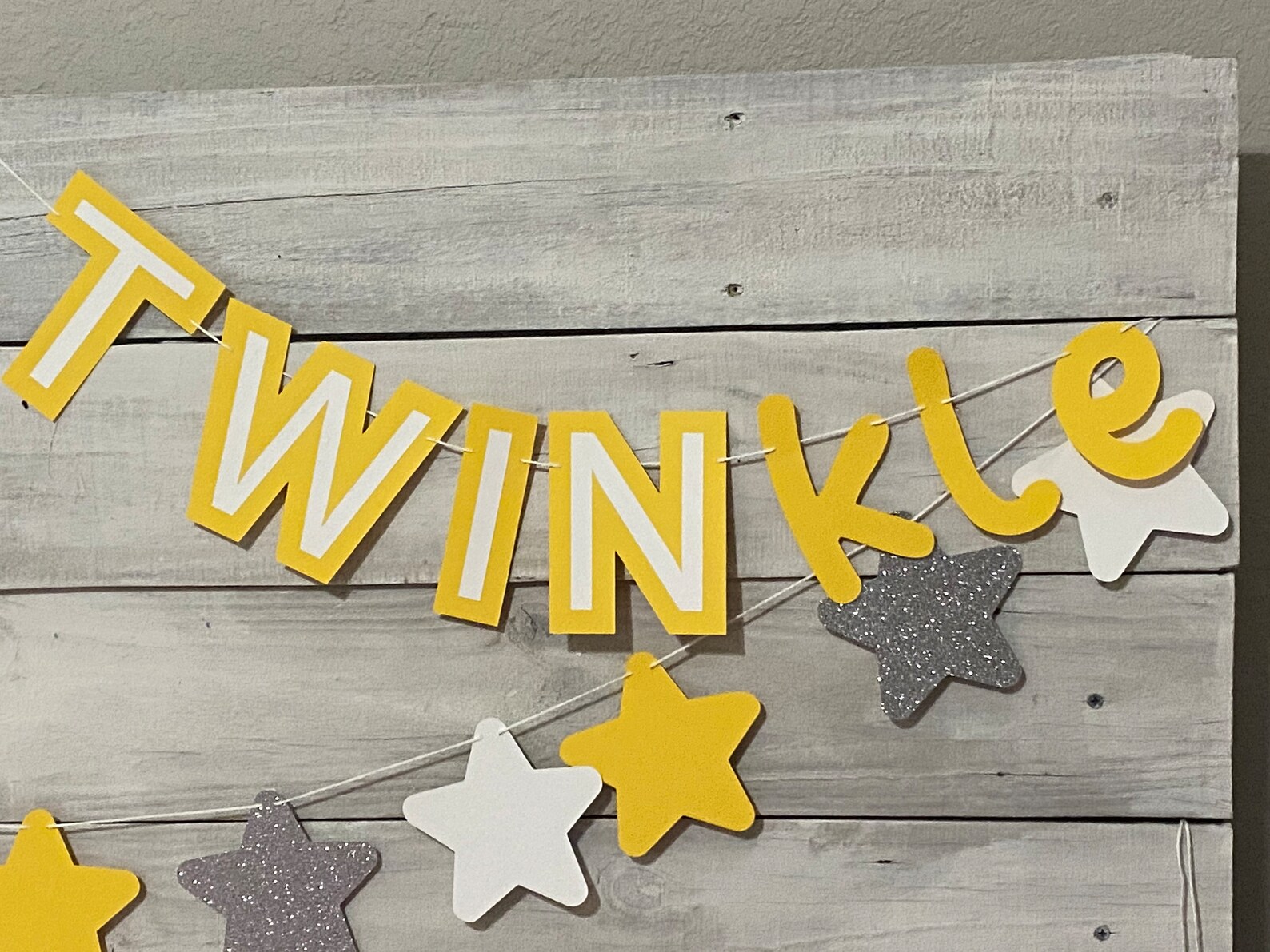 Twinkle Twinkle Banner-twin Baby Shower-twin Birthday Party - Etsy