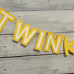 Twinkle Twinkle Banner-twin Baby Shower-twin Birthday Party Banner ...