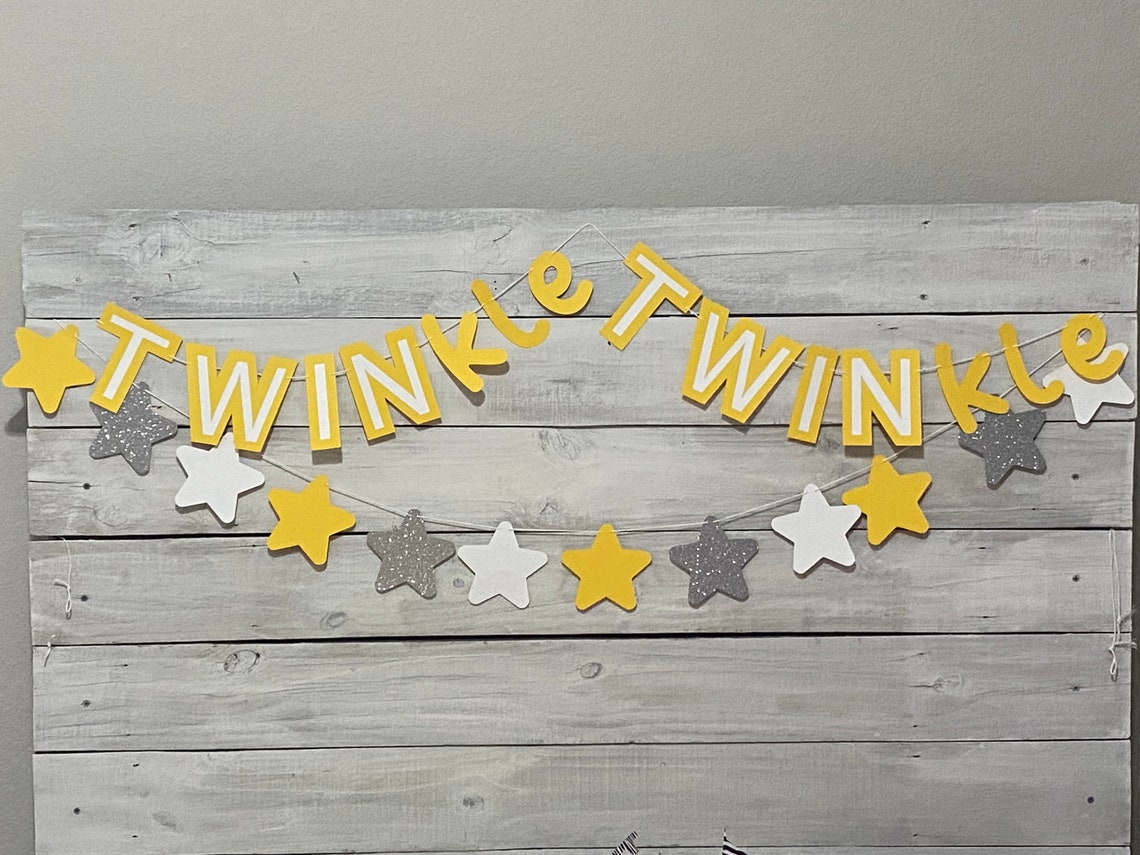 Twinkle Twinkle Banner-twin Baby Shower-twin Birthday Party - Etsy