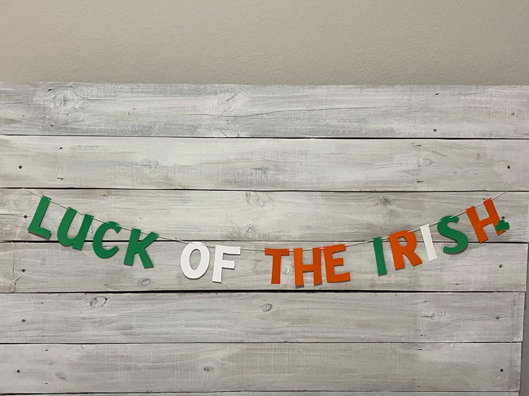 Luck of the Irish Banner - St Patrick’s Day Banner - St. Patrick’s Day ...