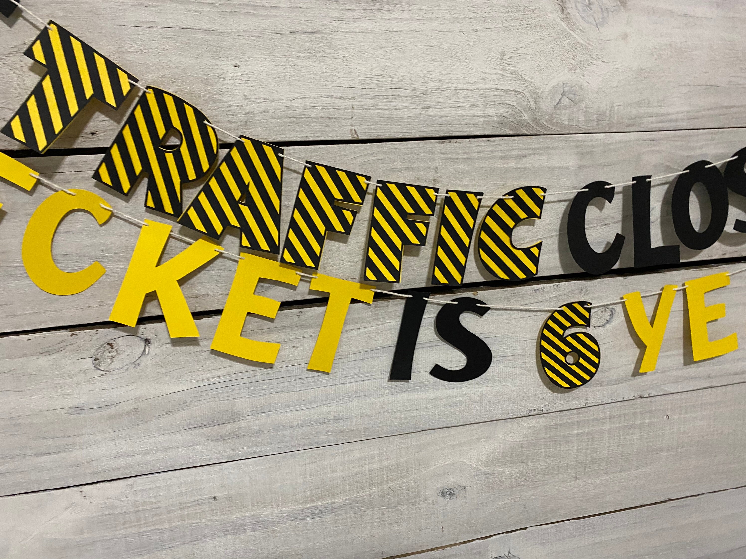 Stop the Traffic Close the Road Banner Construction Birthday - Etsy