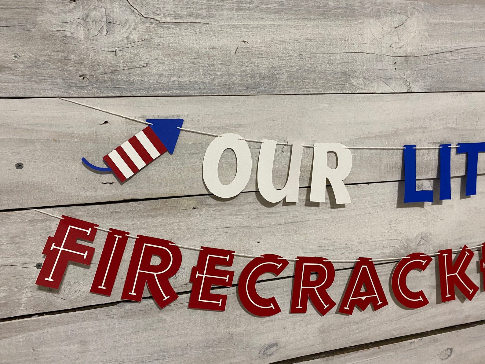 Our Little Firecracker is One Banner - Etsy
