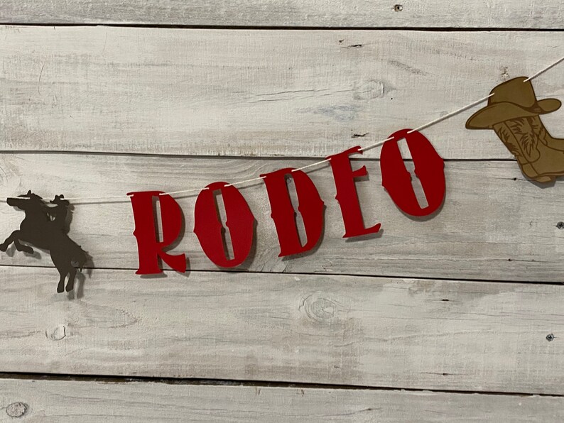 My First Rodeo Banner Cowboy Birthday Theme First Birthday - Etsy