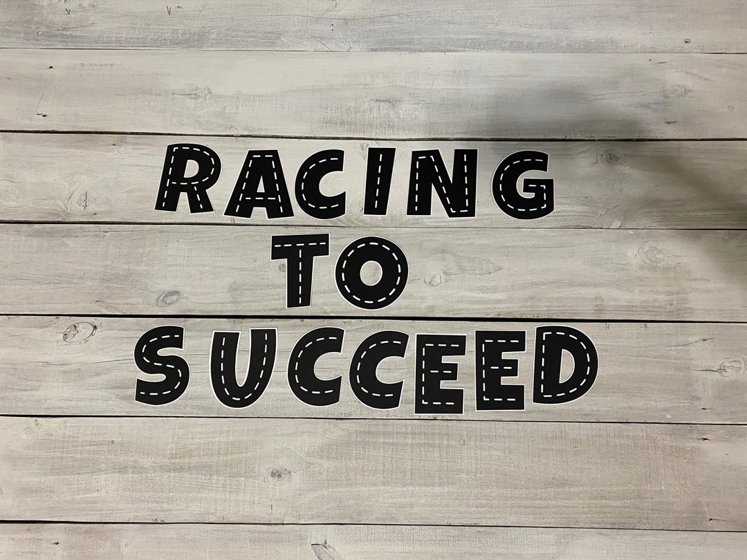 Racing to Succeed Bulletin Board Letters: Race Car Classroom Decor - Etsy