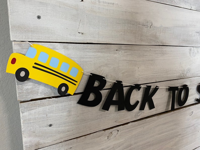 Back to School Banner School Bus Teacher Classroom Decor - Etsy