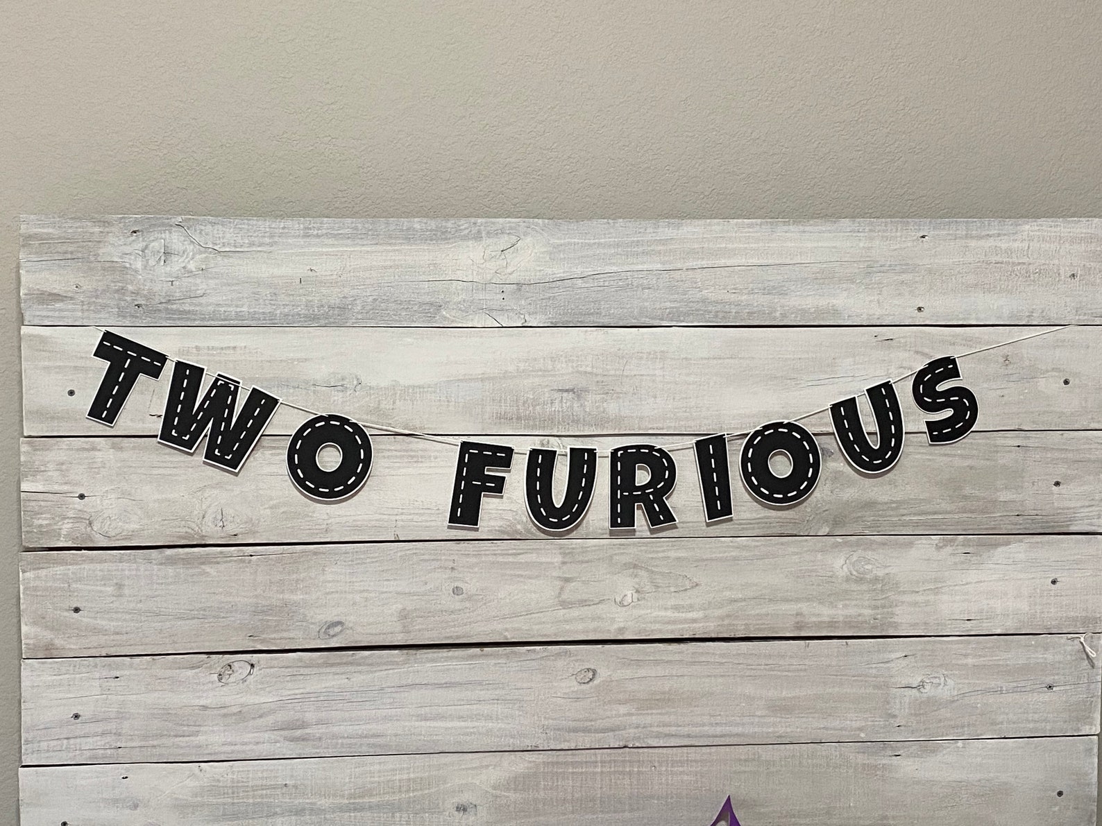 Two Fast Banner Second Birthday Banner Racecar Birthday - Etsy