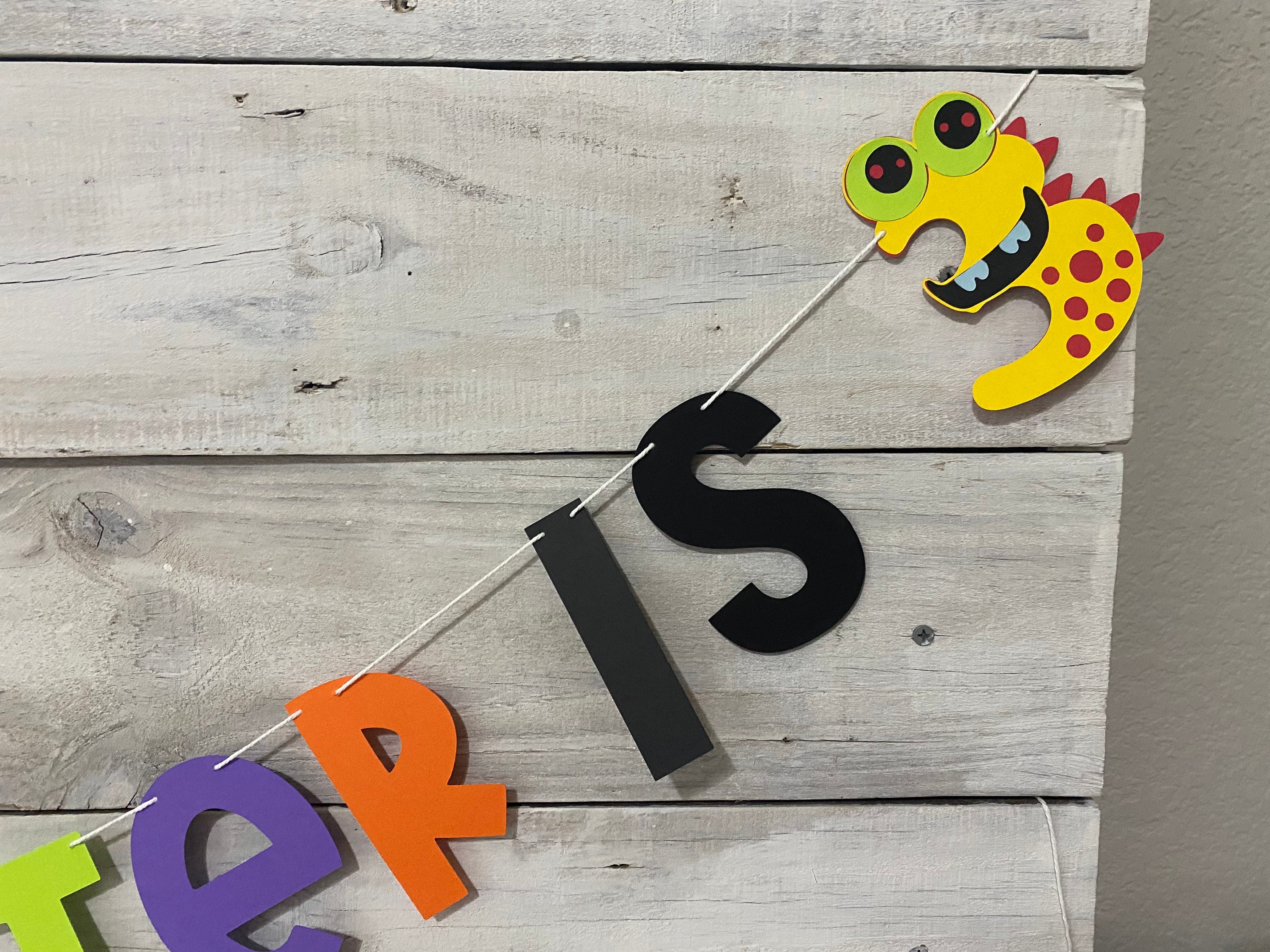 Our Little Monster Birthday Banner Monster Birthday - Etsy
