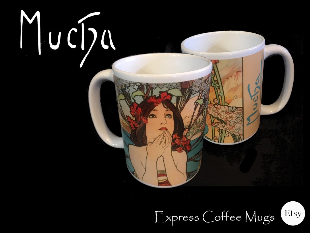 Coffee Mug Coffee Cup Mucha Art Monte-carlo Decor 15oz - Etsy