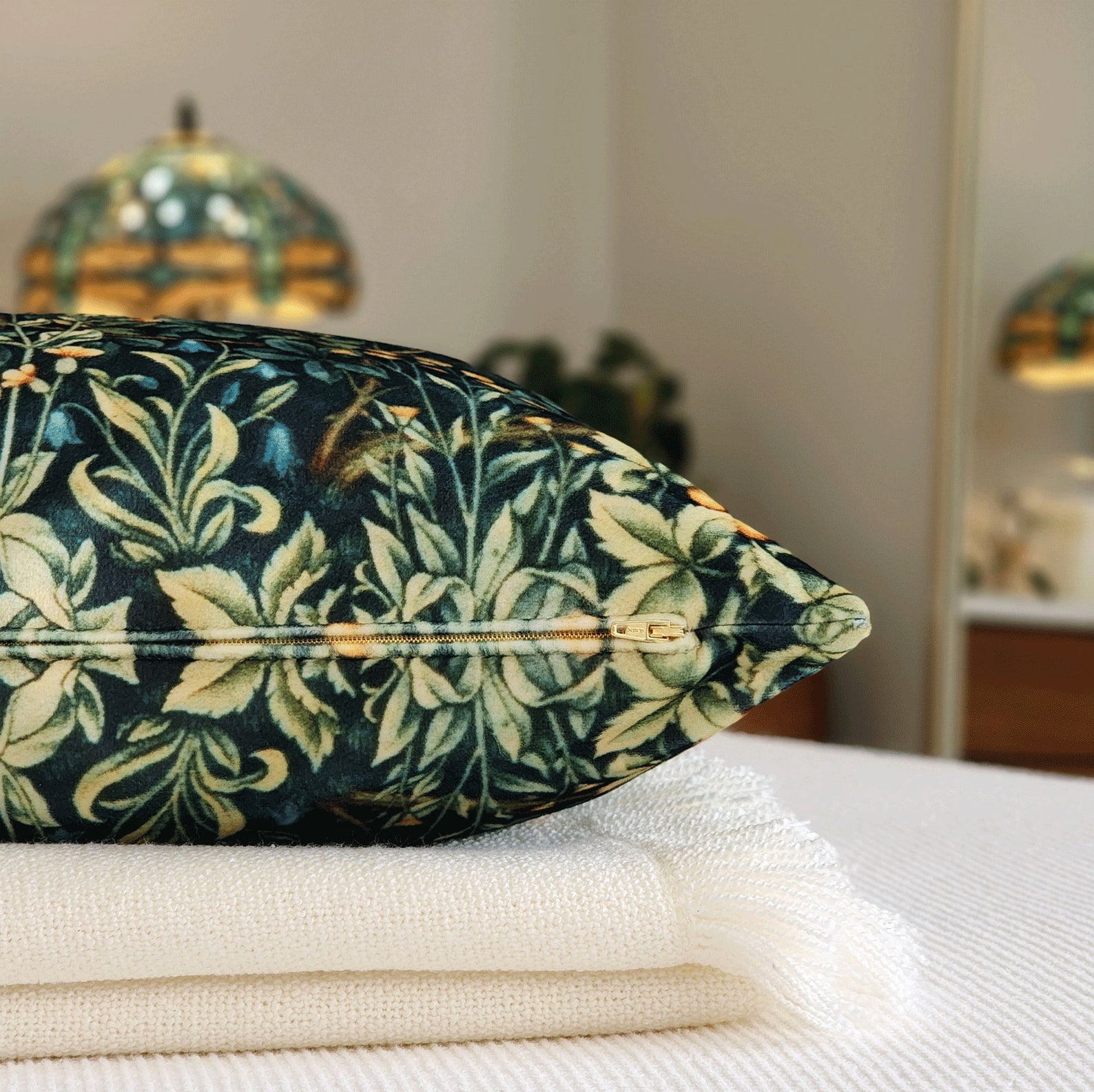 Fox Pillow, Forest Decor, William Morris Pillow, Nature Pillow, Arts ...