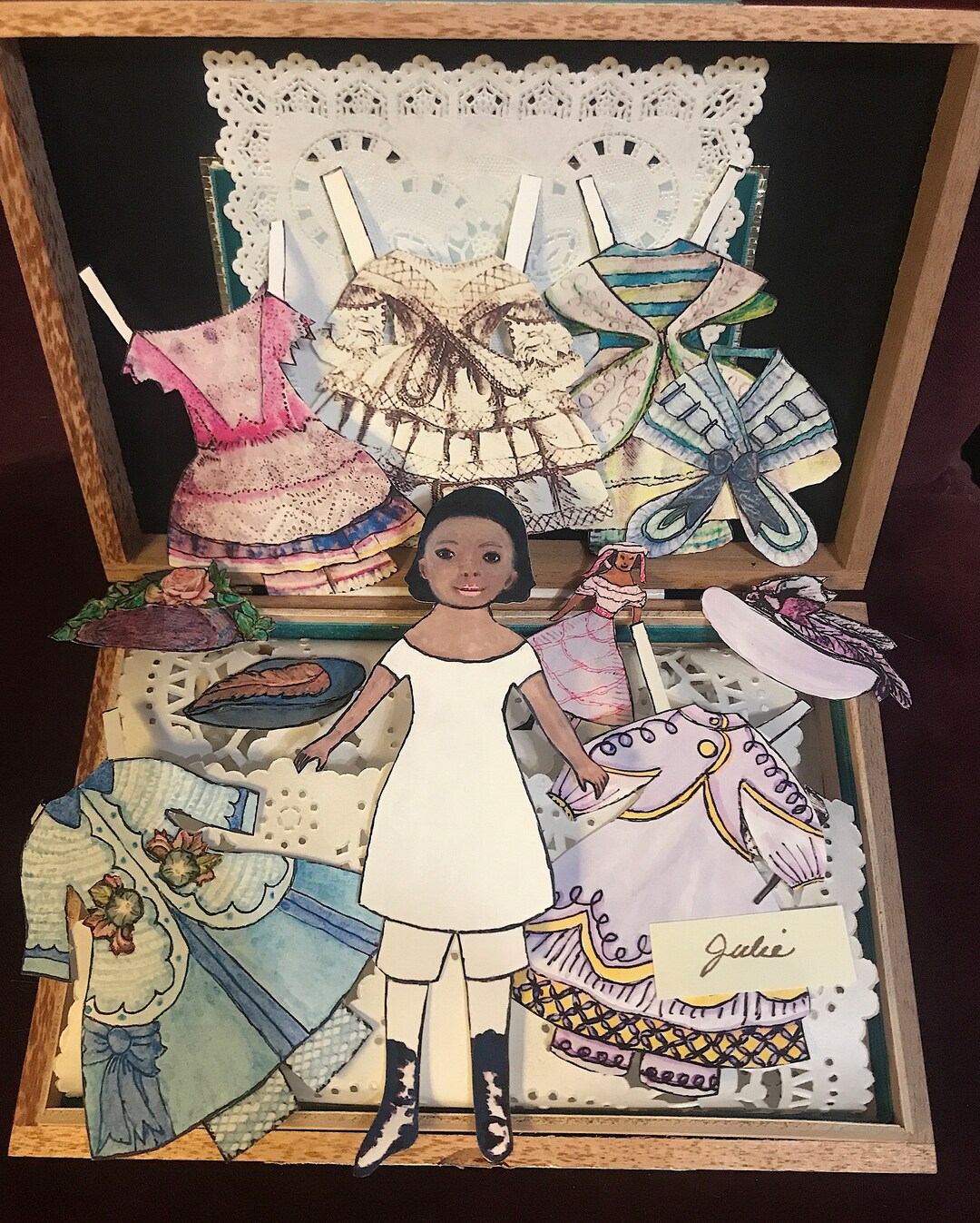 Julie's Victorian Chatham, Cape Cod Paperdoll Set in Up-cycled Wooden ...