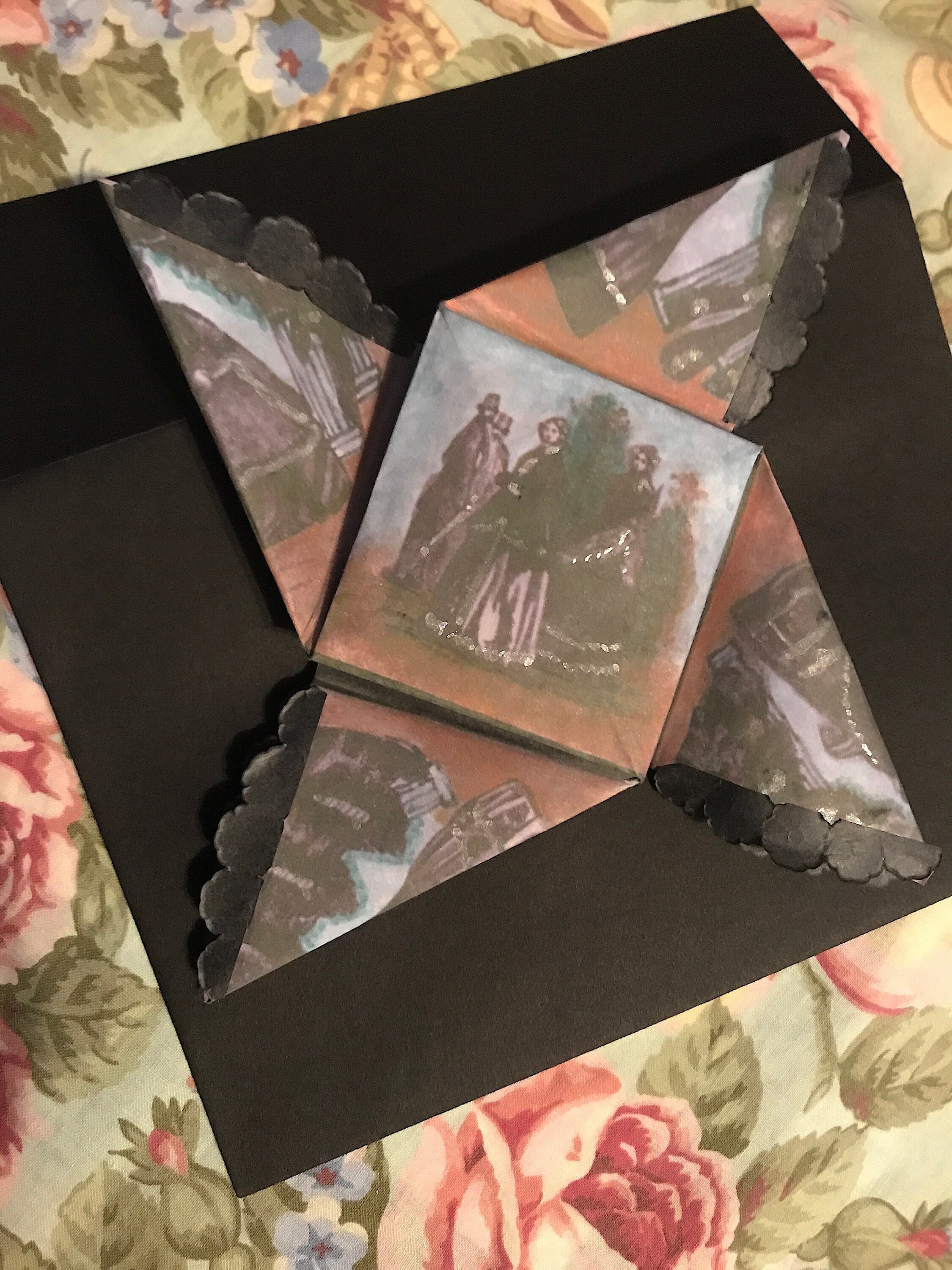 Memento Mori Victorian Puzzle Purse valentine Curious Oddity Origami ...