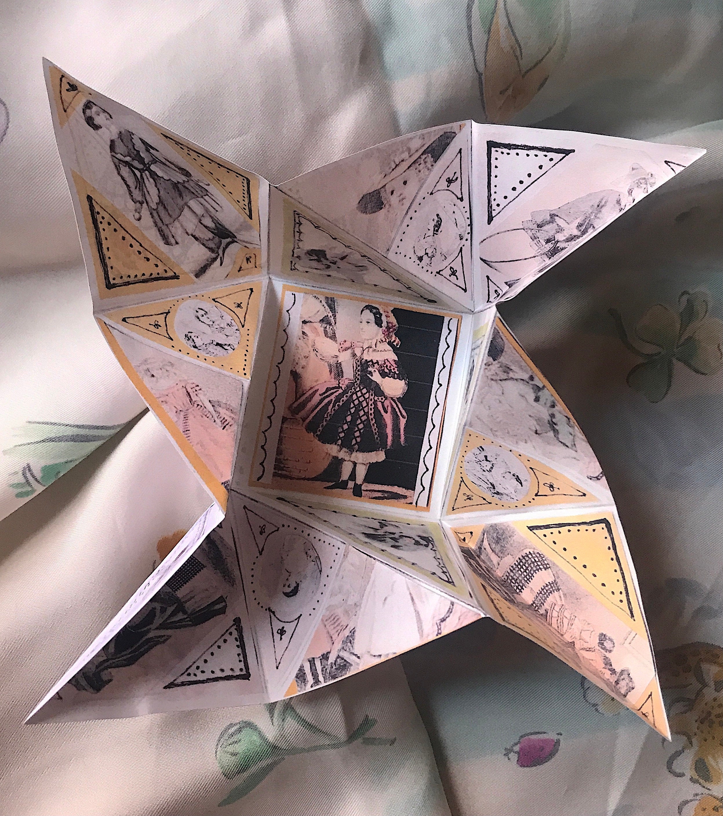 Victorian Childhood Puzzle Purse Greeting Card valentine Instant ...