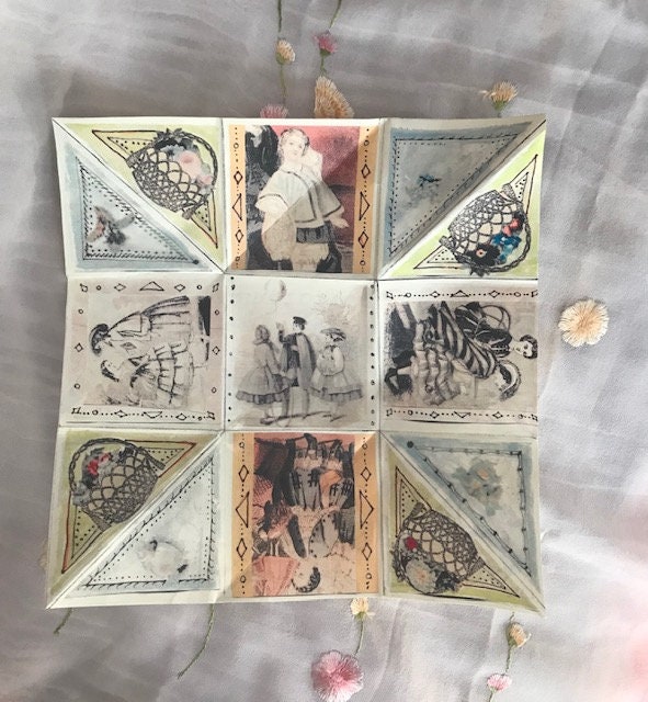 Victorian Childhood Puzzle Purse Greeting Card valentine Instant ...