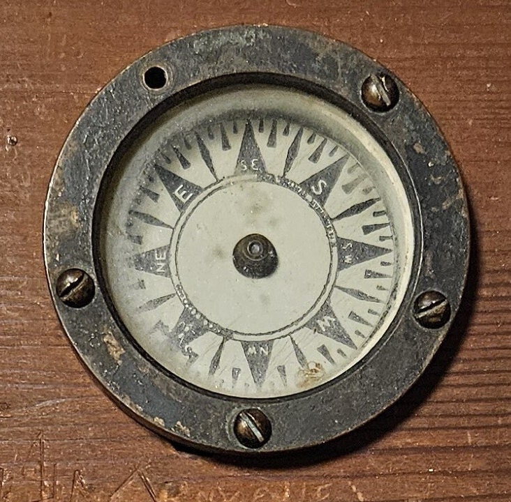 Antique Nautical Compass Made by EM Sherman - Etsy