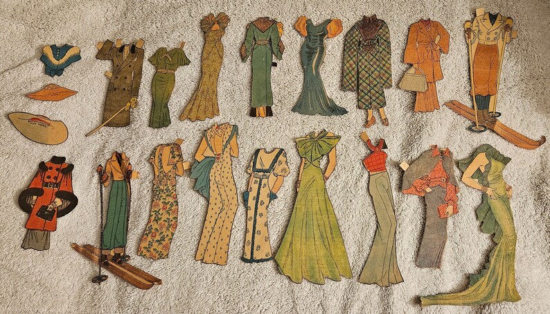 1930s NEWSPAPER Paper Dolls 30 Pieces - Etsy