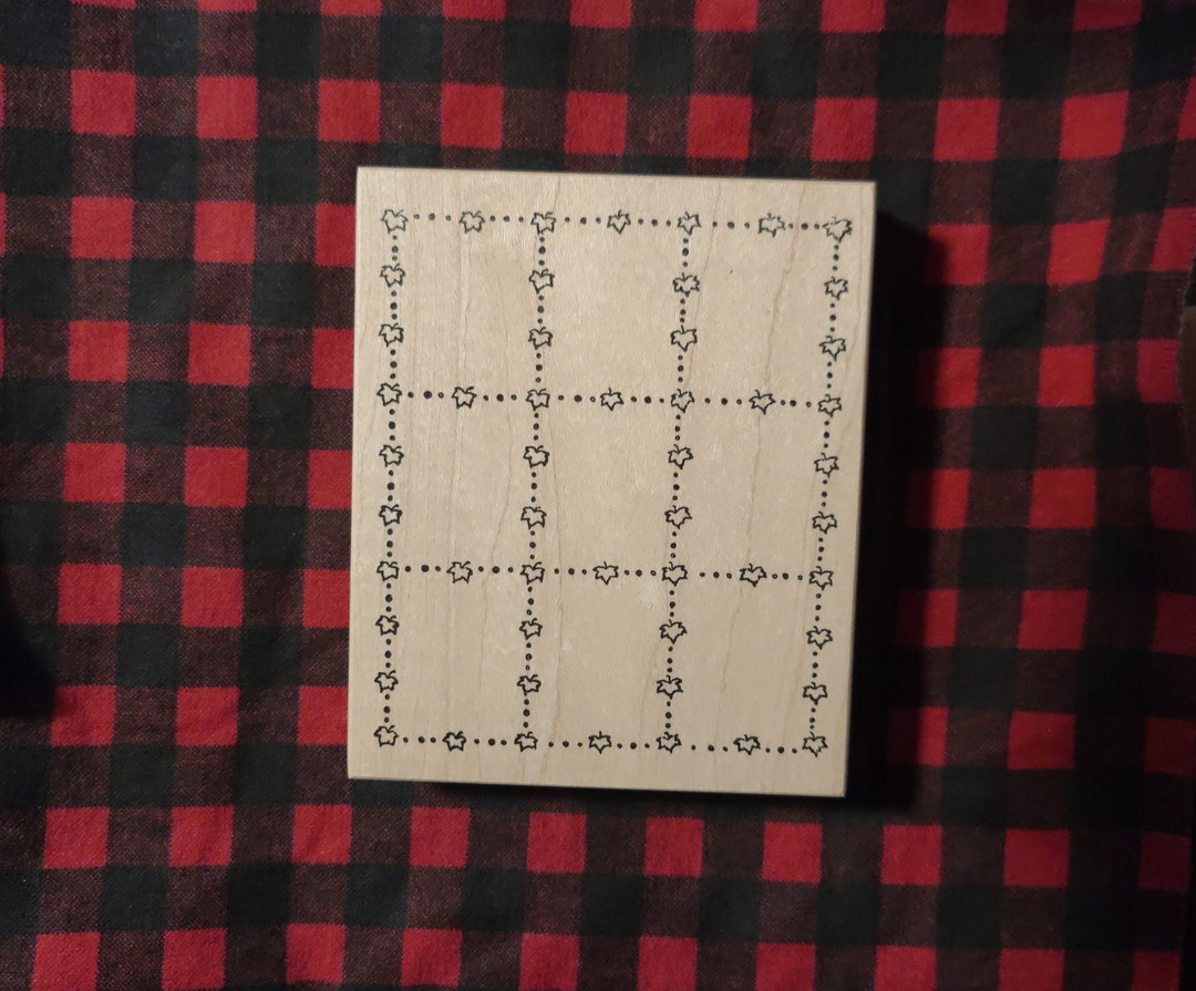 GRID of MAPLE LEAVES Northwoods Rubber Stamp - Etsy