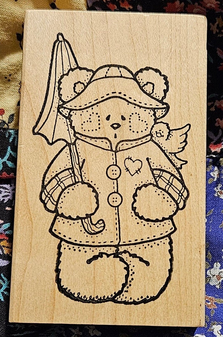 RAINY DAY BEAR Made by Darcie's Country Folk K-1367 - Etsy