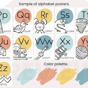Alphabet Posters, Classroom Decor, ABC Posters, Bulletin Board ...