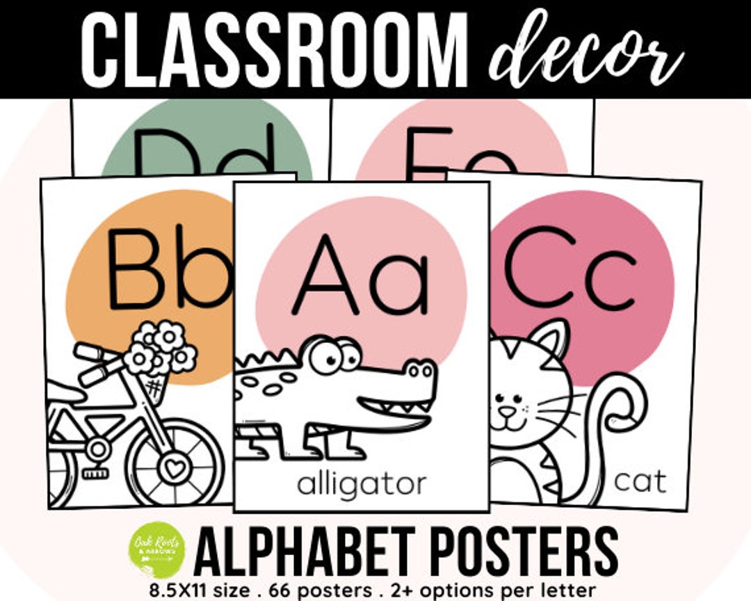 Alphabet Posters, Classroom Decor, ABC Posters, Bulletin Board ...