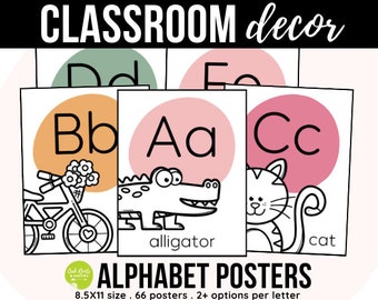 Alphabet Posters, Classroom Decor, ABC Posters, Bulletin Board ...