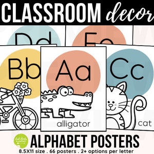 Alphabet Posters, Classroom Decor, ABC Posters, Bulletin Board ...