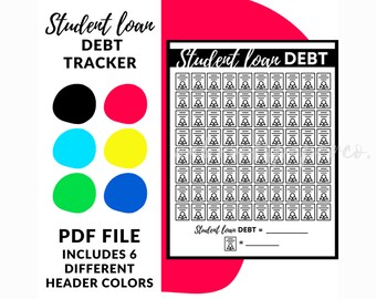 Student Loan Debt Payoff Tracker debt-free Progress Tracker - Etsy