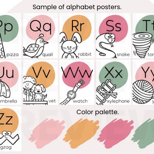 Alphabet Posters, Classroom Decor, ABC Posters, Bulletin Board ...