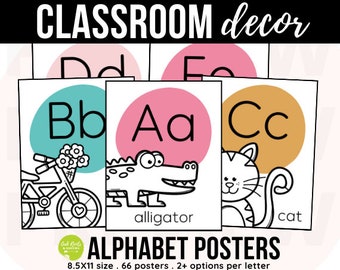 Alphabet Posters, Classroom Decor, ABC Posters, Bulletin Board ...
