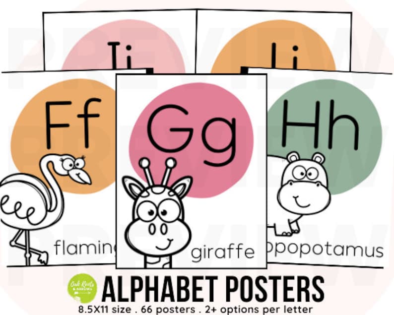 Alphabet Posters, Classroom Decor, ABC Posters, Bulletin Board ...