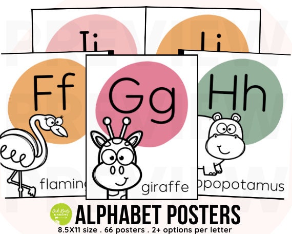 Alphabet Posters, Classroom Decor, ABC Posters, Bulletin Board ...