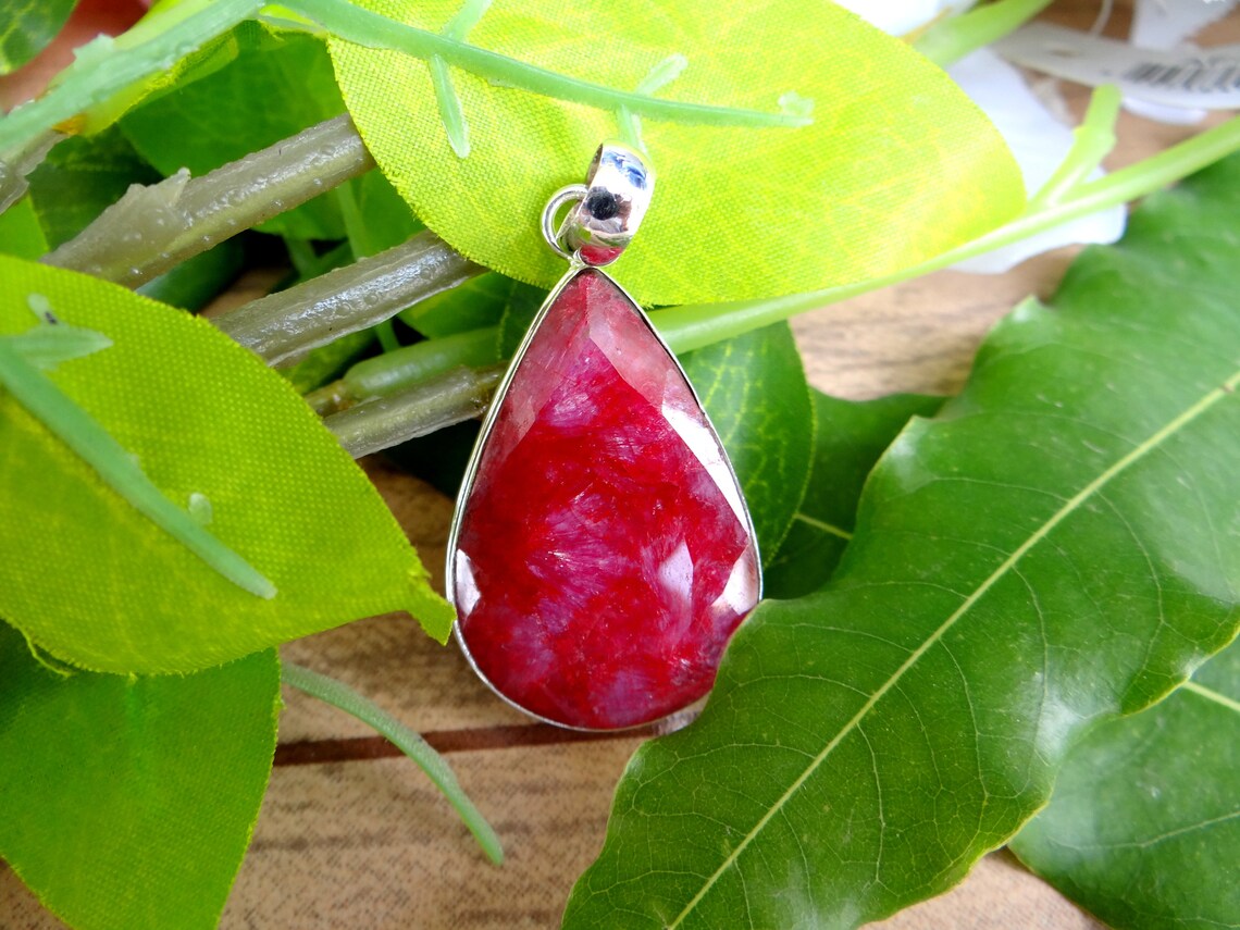 RED BERYL pendantsilver pendant925 sterling silver | Etsy