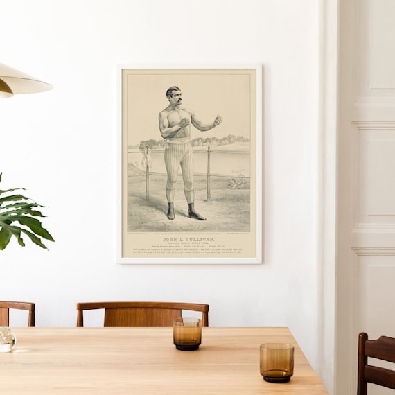 Vintage Poster the Boxer Sports Athlete John | Etsy