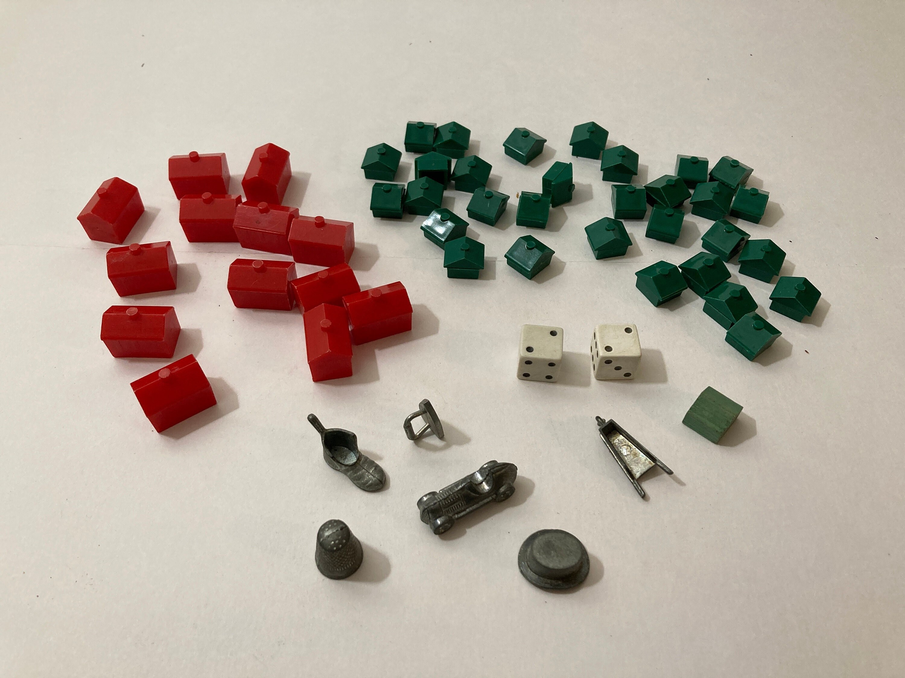 Vintage Monopoly Game Pieces Lot of 53 Items _ Wheelbarrow is Broken ...