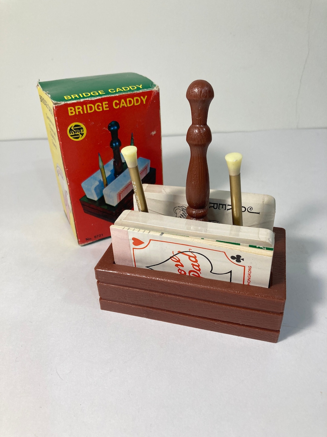 ARO Bridge Caddy NOS Made in Hong Kong Original Caddy, 2 Decks, 2 ...